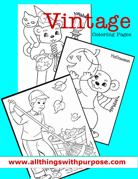Vintage Coloring Pages for Fall | All Things with Purpose