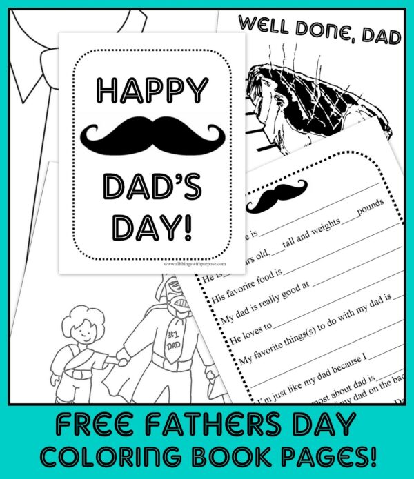 {Fun} Father's Day Coloring Pages | All Things with Purpose