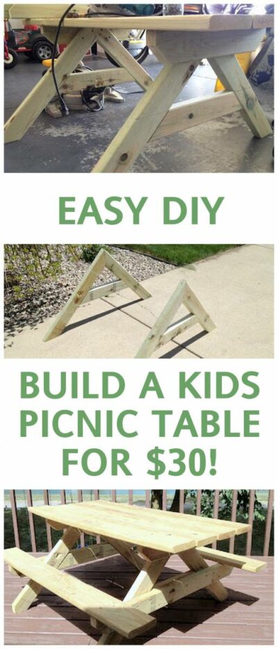 $30 DIY Kids Picnic Table Tutorial | All Things with Purpose