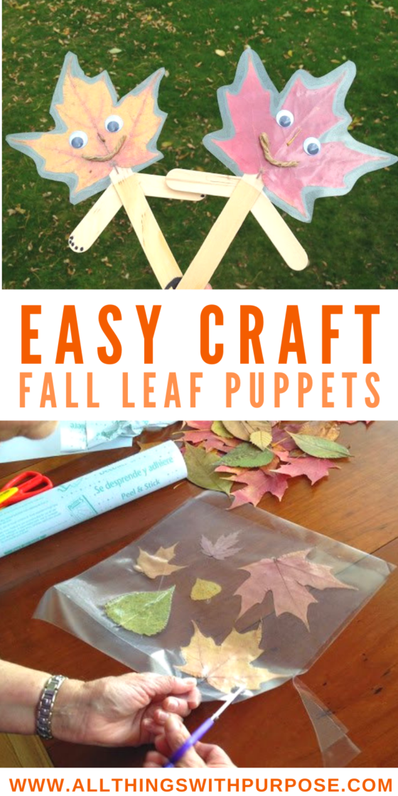 Easy DIY: Colorful Fall Leaf Puppet Craft for Kids with Household Supplies