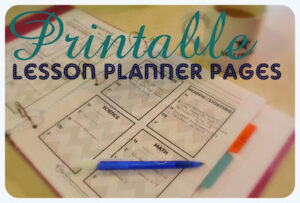 Printable Lesson Planner Pages | All Things with Purpose