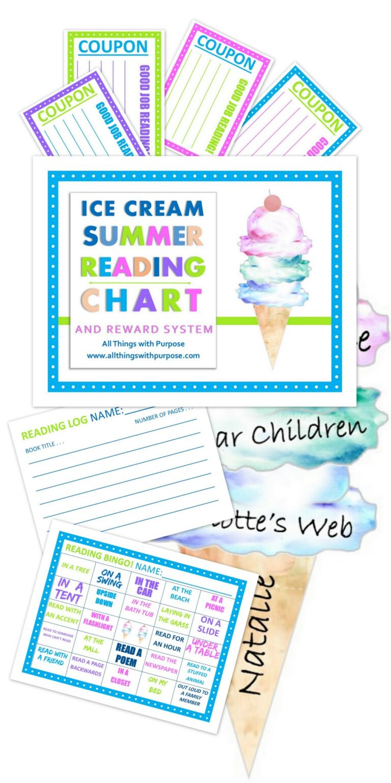 Ice Cream Summer Reading Chart and Reward System