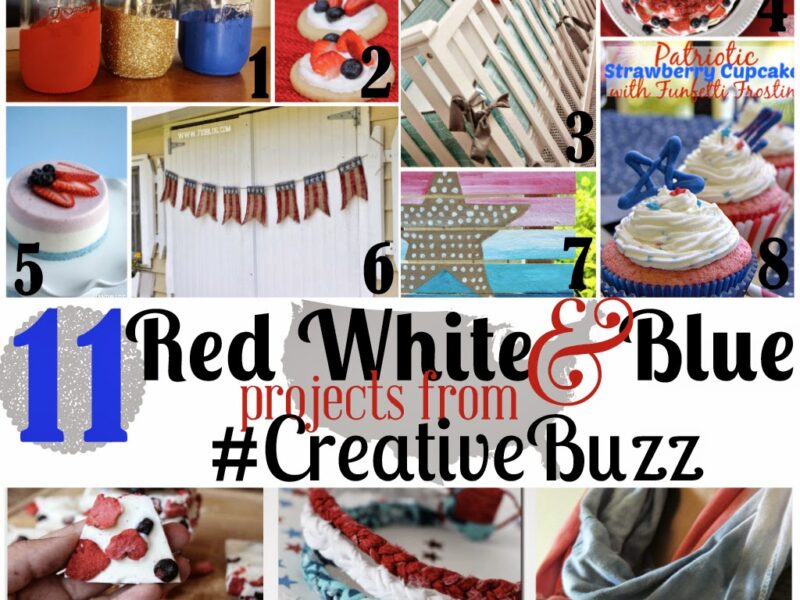 Red White and Blue Art using Wood Shims for the 4th of July