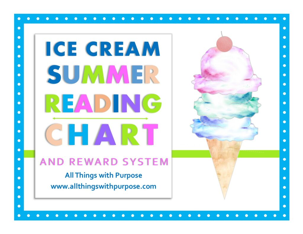 Ice Cream Summer Reading Chart and Reward System