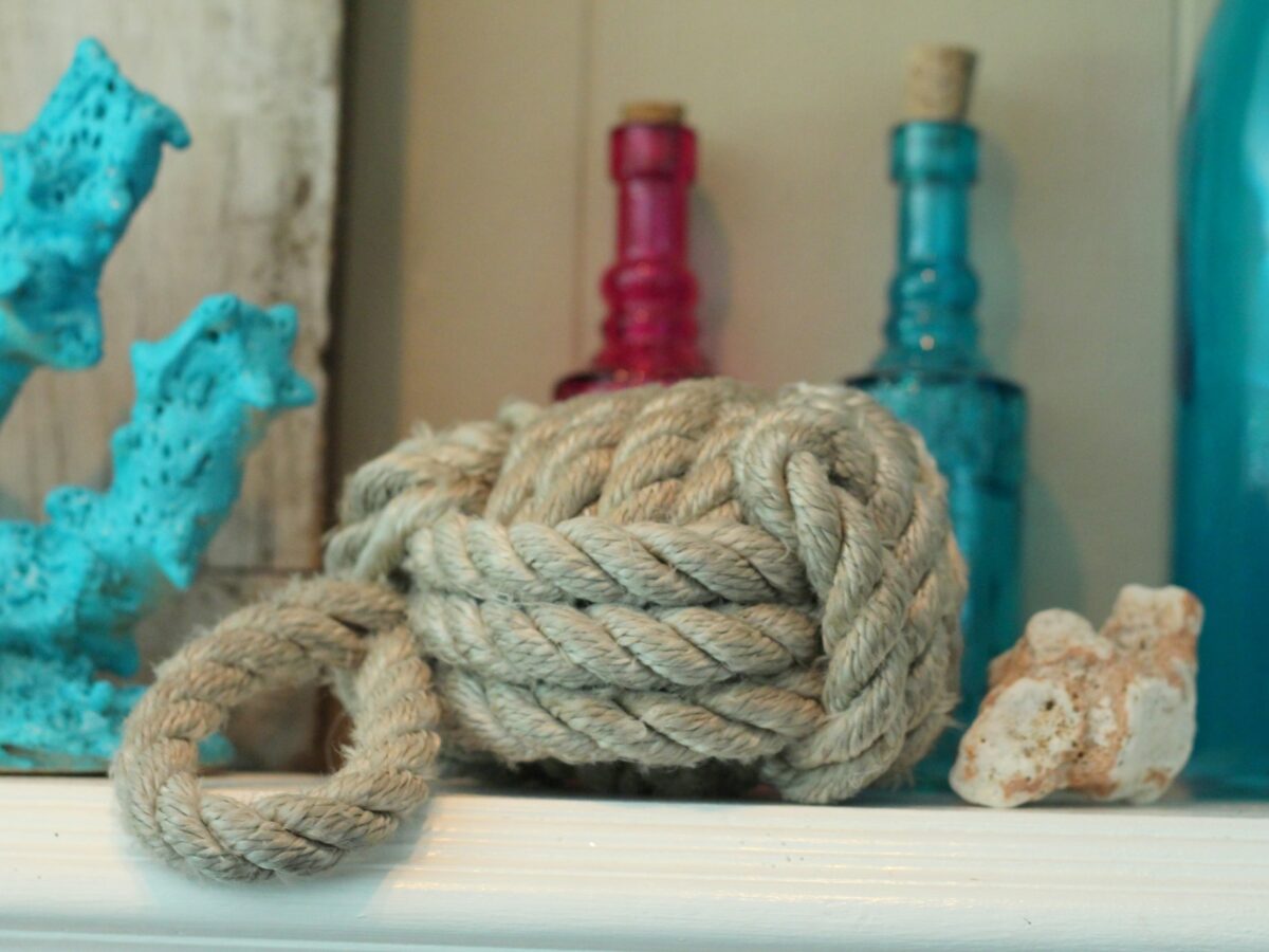 DIY Faux Nautical Monkey Knot Tutorial