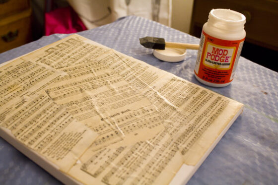 DIY Sheet Music Song Lyric Wall Art (Contributor Post)