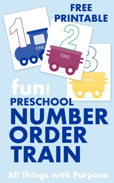 Preschool Number Recognition Train Printable