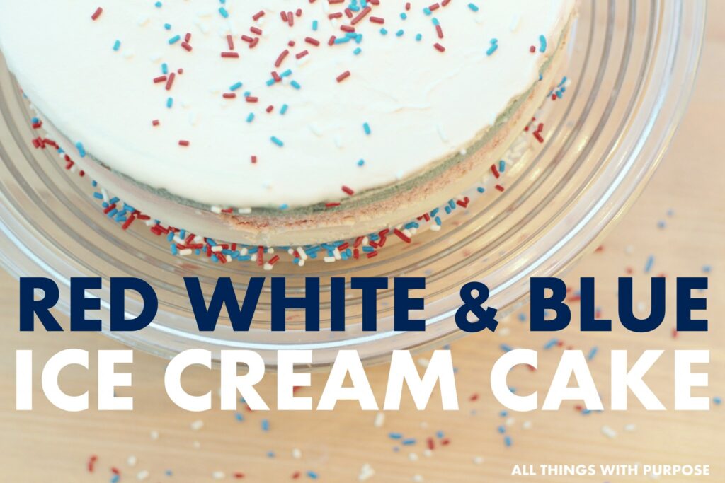 Red White & Blue Ice Cream Cake