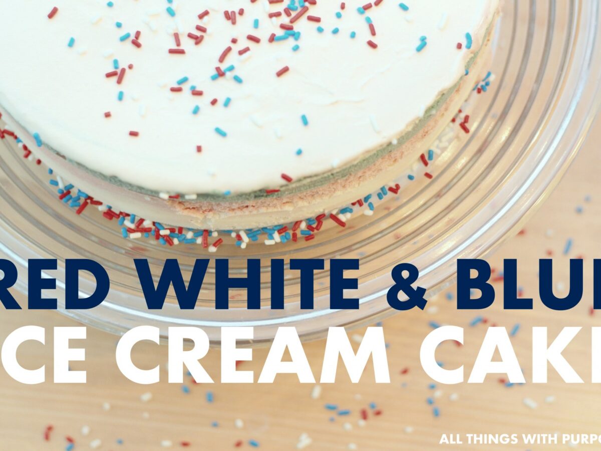Red White & Blue Ice Cream Cake