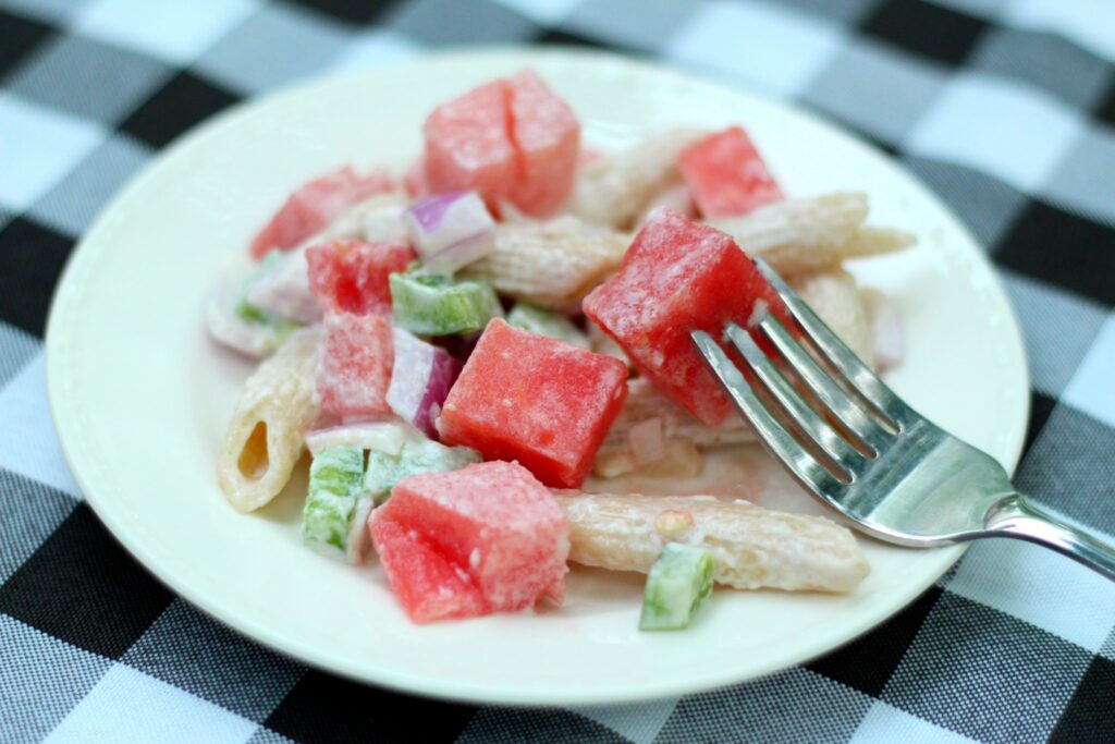 Watermelon Pasta Salad | All Things with Purpose