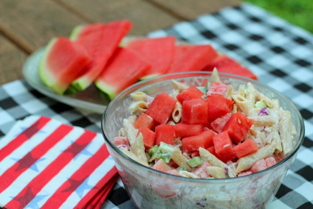 Watermelon Pasta Salad | All Things with Purpose