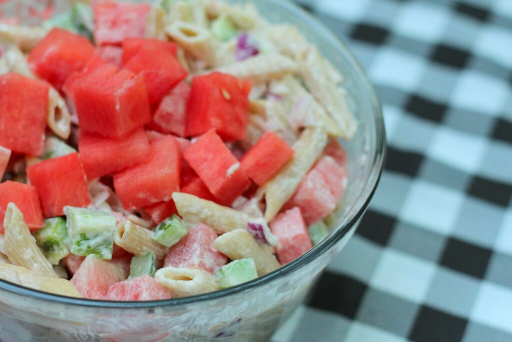 Watermelon Pasta Salad | All Things with Purpose