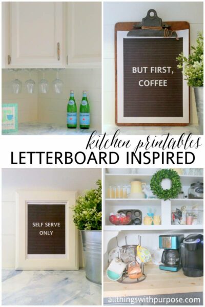 Letterboard Inspired Kitchen Printables | All Things with Purpose