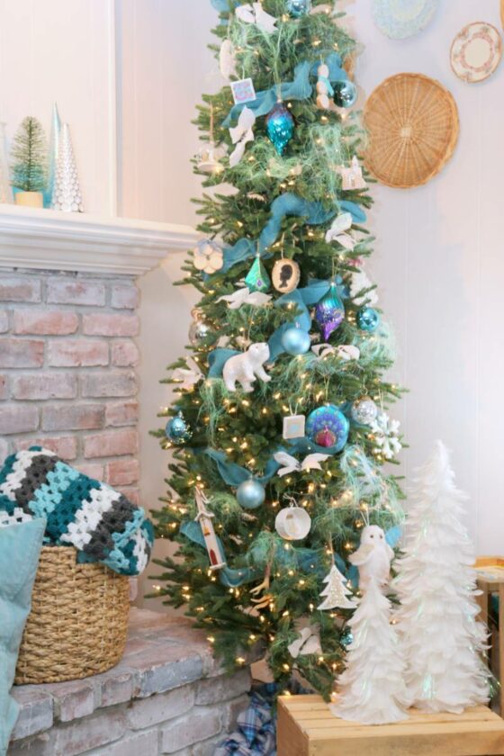 A Slim Christmas Tree for a Small Space | All Things with Purpose