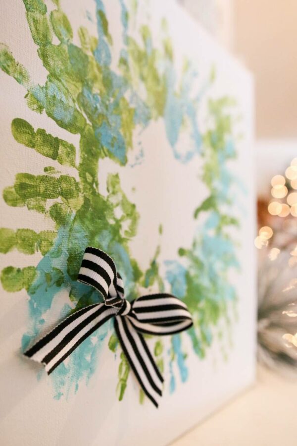 Hand-print Christmas Art Craft for Kids to Make and Give as a Gift