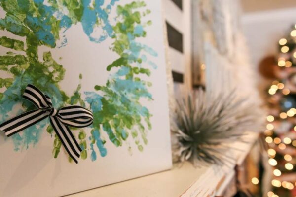 Hand-print Christmas Art Craft for Kids to Make and Give as a Gift