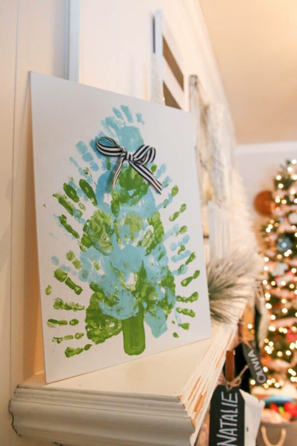 Hand-print Christmas Art Craft for Kids to Make and Give as a Gift