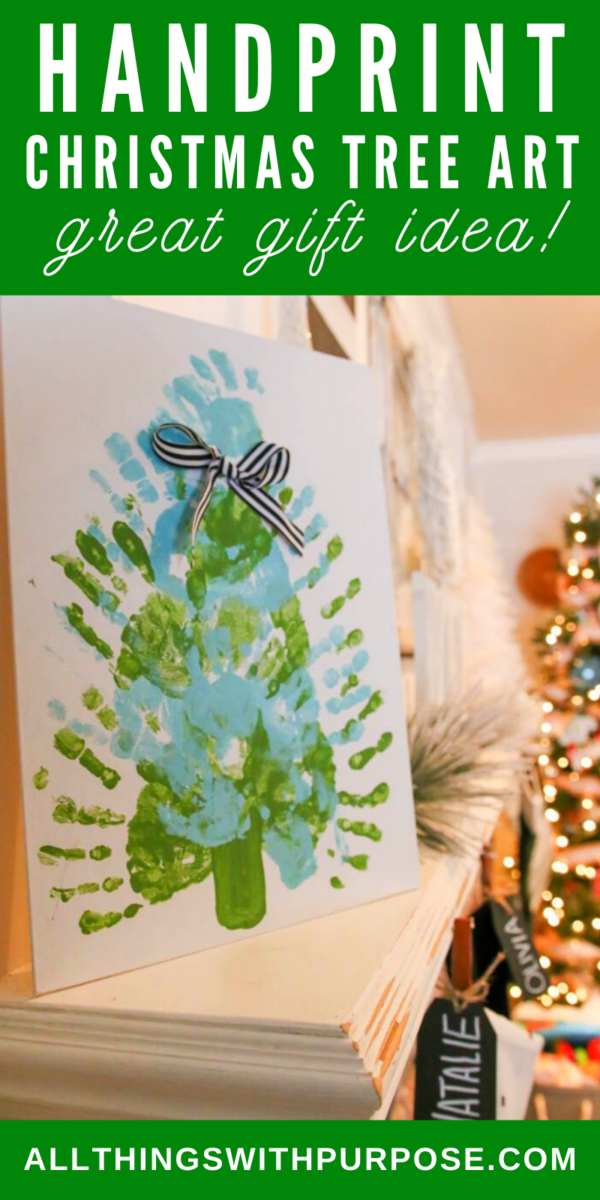 Hand-print Christmas Art Craft for Kids to Make and Give as a Gift