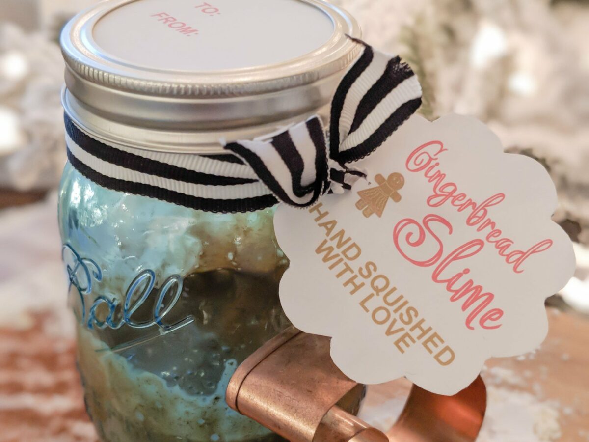 Gingerbread Slime with Gift Tags