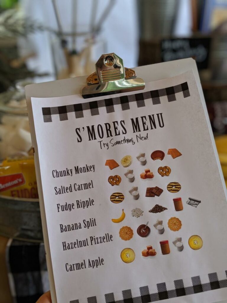 S'mores Bar with Printable Menu & Healthy S'more Alternatives