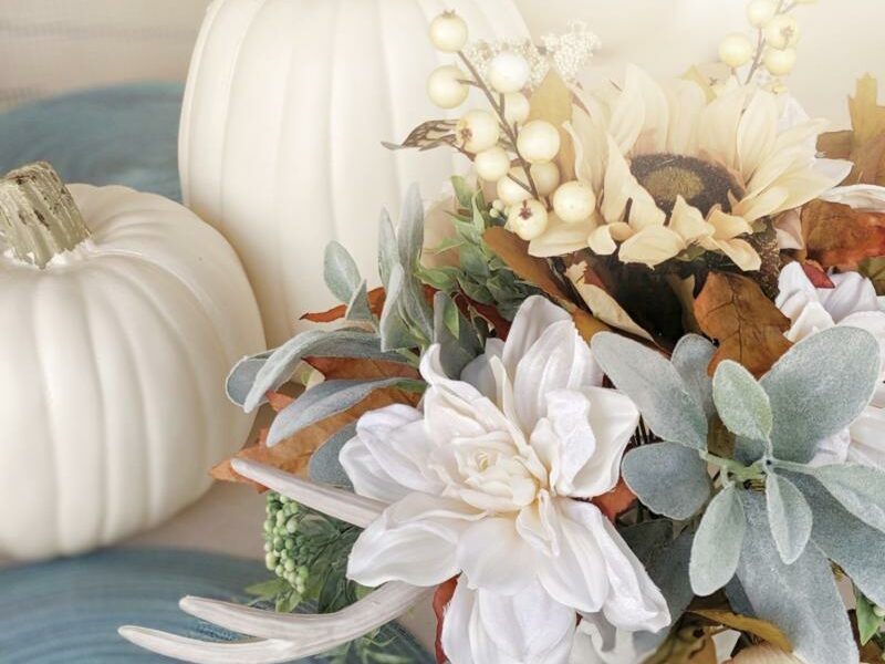 DIY Neutral Fall Floral Arrangement for Under $10 aaDIY