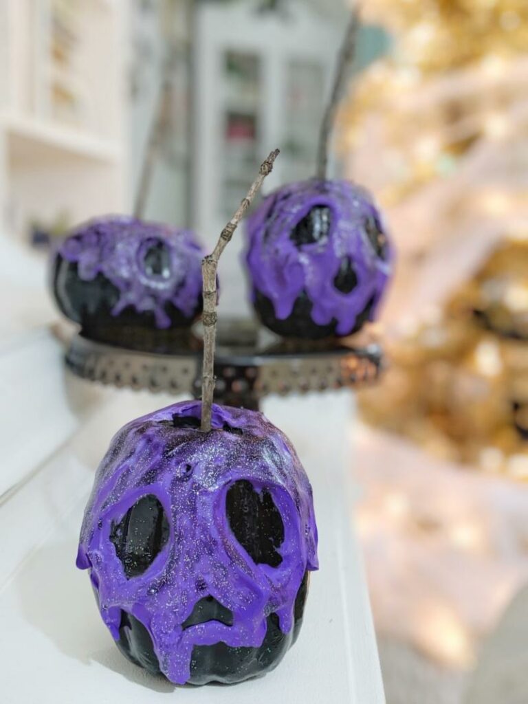 Easy "Poison Apple" Craft Using Dollar Store Pumpkins!