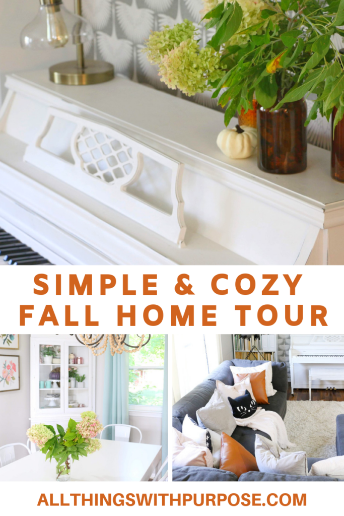 Simple and Cozy Fall Home Tour with Pops of Orange and Teal