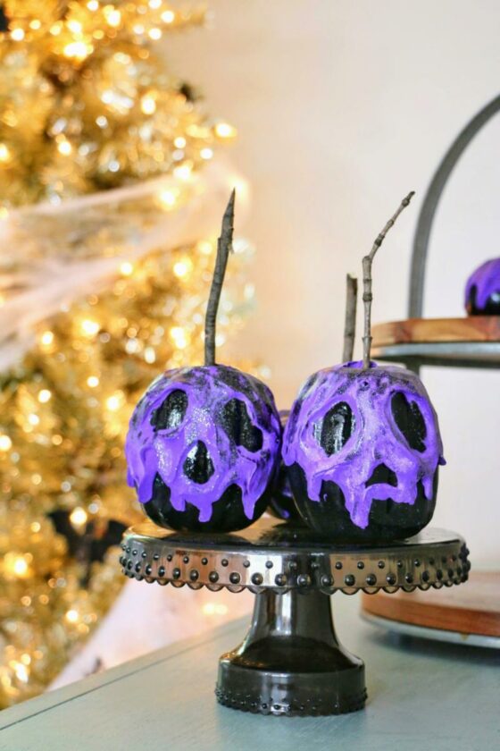 Easy "Poison Apple" Craft Using Dollar Store Pumpkins!