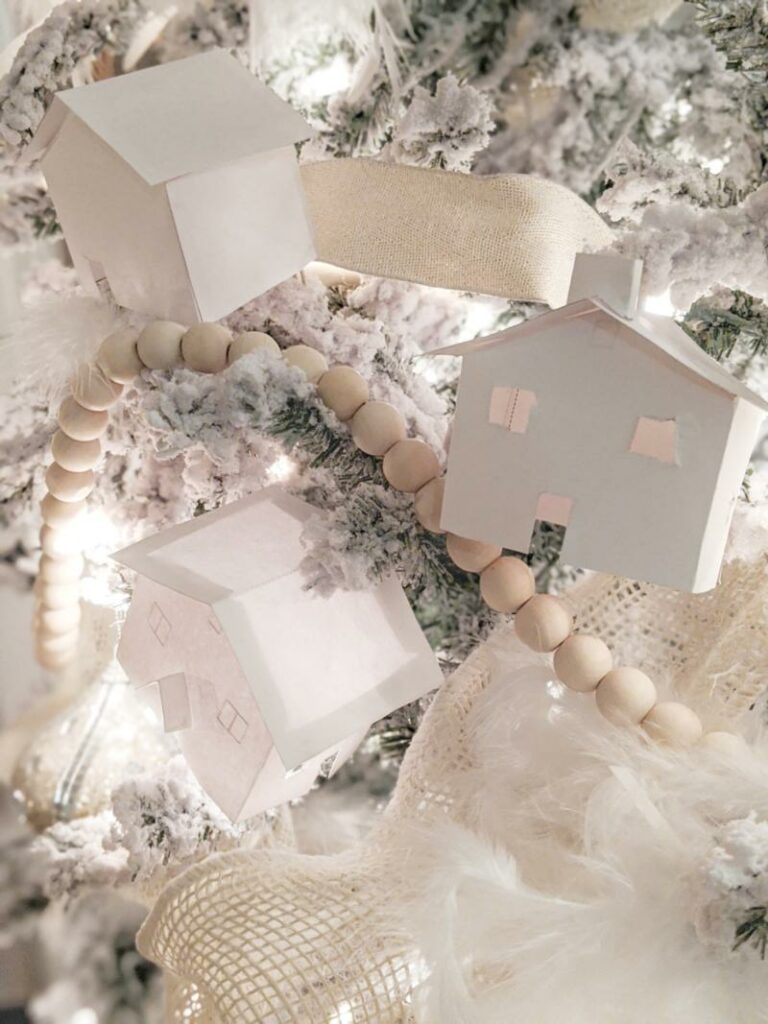 DIY Paper House Christmas Village Free Printable