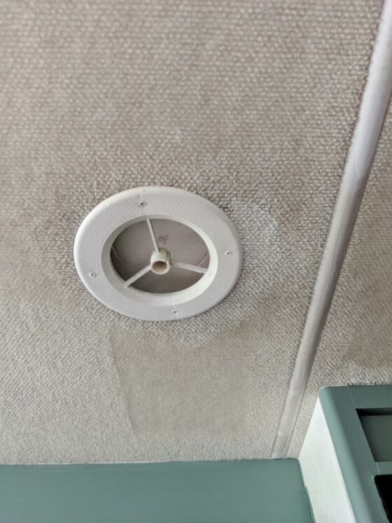 Painting a Stained, Grungy Carpeted Ceiling in an Old RV