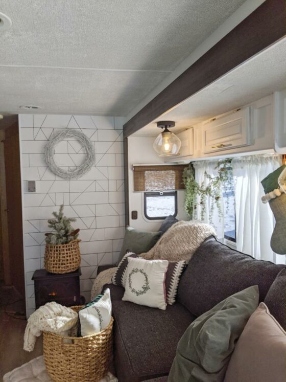 Painting a Stained, Grungy Carpeted Ceiling in an Old RV