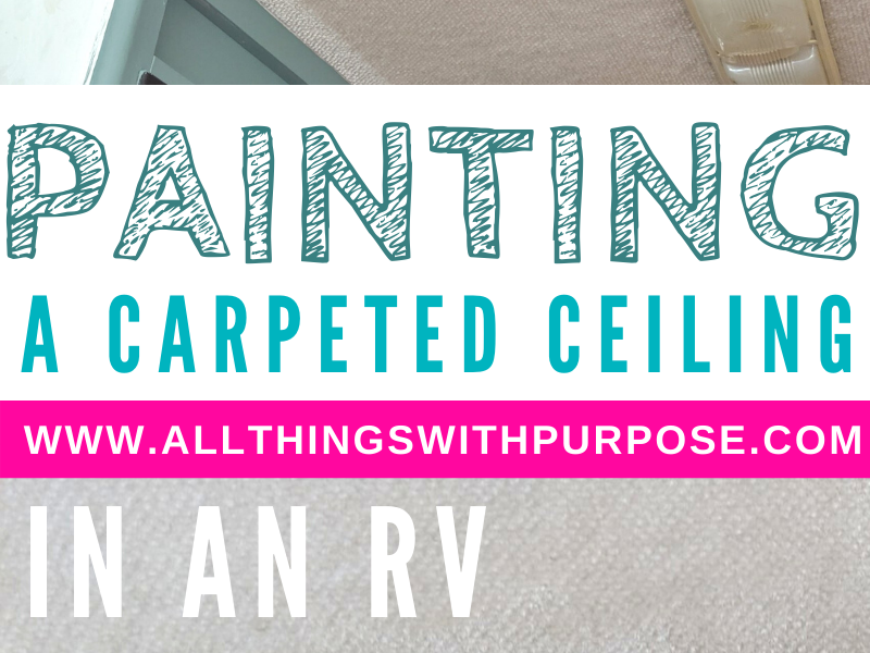 Painting a Stained, Grungy Carpeted Ceiling in an Old RV