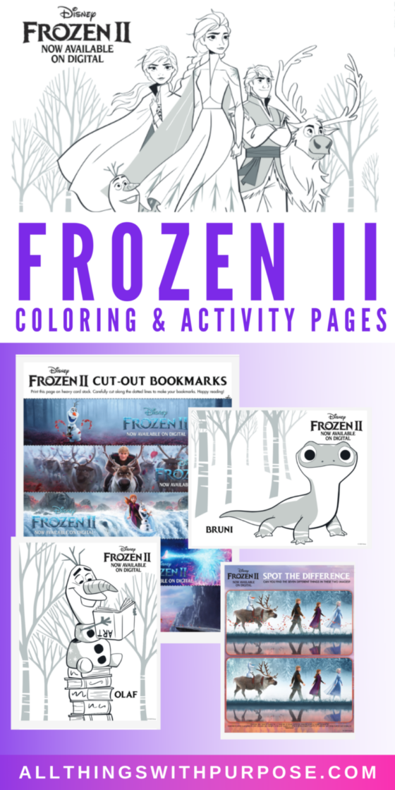 Free Frozen II Printable Coloring and Activity Pages