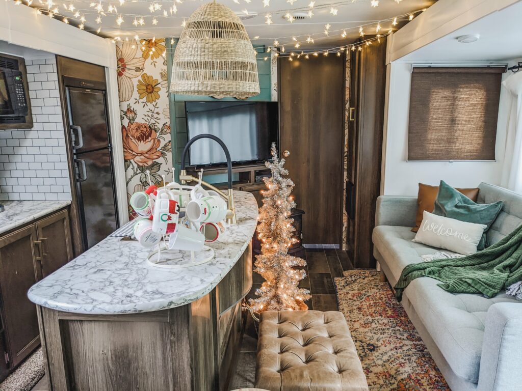 Tropical Vibes Cozy Christmas Home & Camper Tour