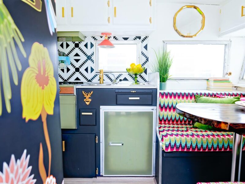 Vintage 1967 Kit Companion Travel Trailer Gets a Bold Makeover