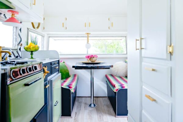 Vintage 1967 Kit Companion Travel Trailer Gets a Bold Makeover