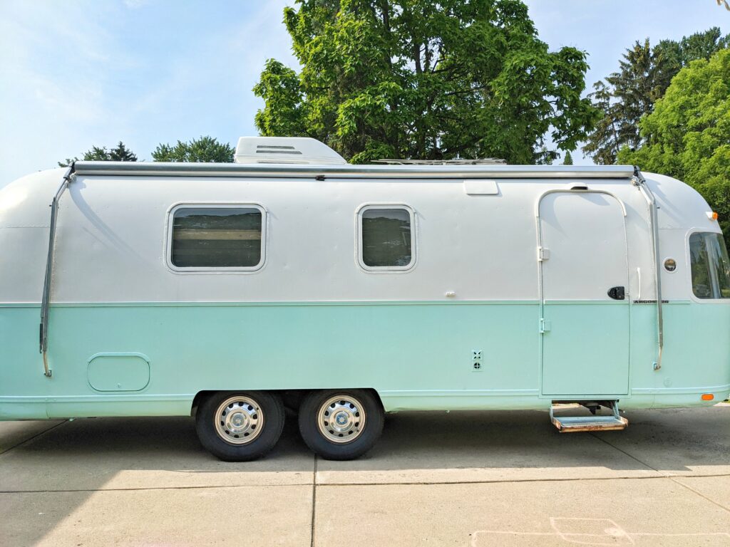 Airstream Argosy Travel Trailer Renovation Exterior Paint Update