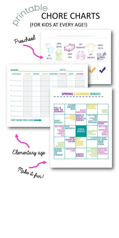 Printable Preschool Chore Charts