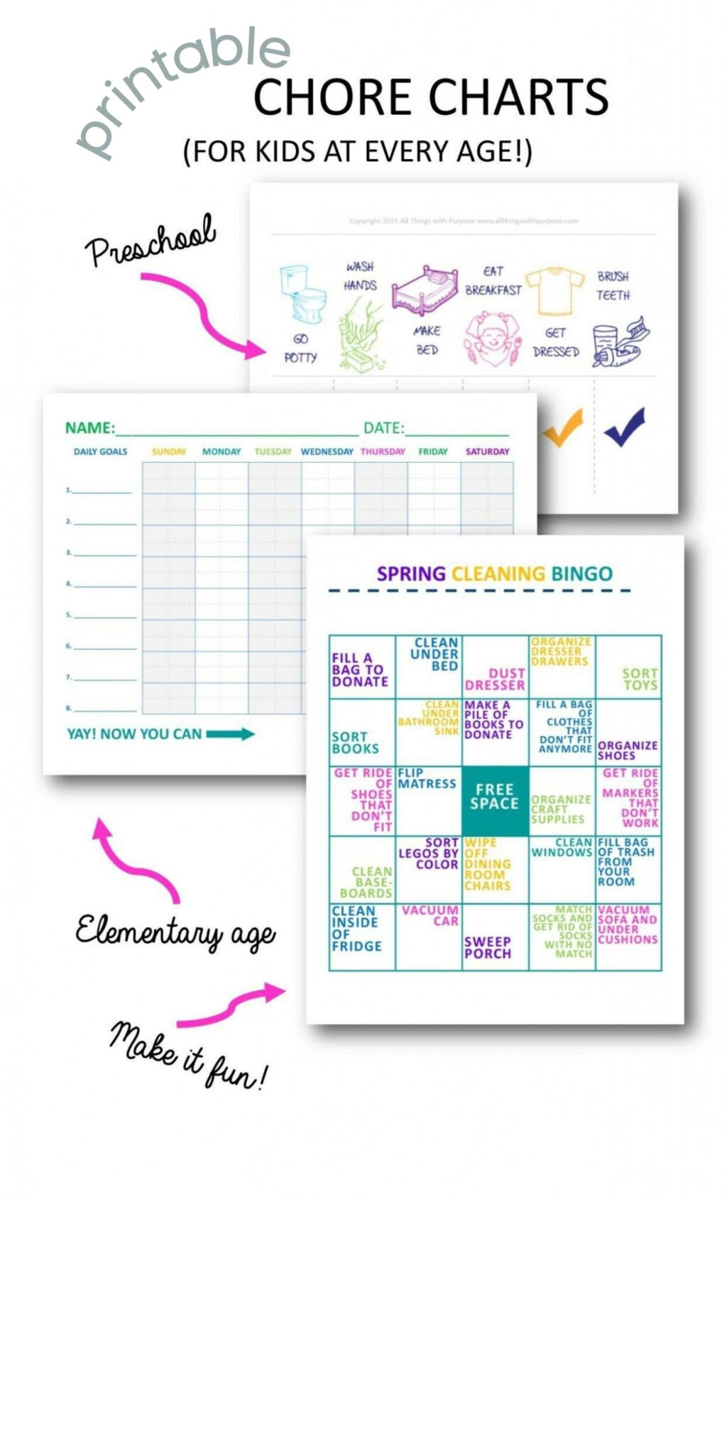 Printable Preschool Chore Charts